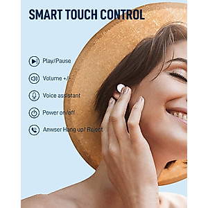 PISEN Wireless Earbuds, Bluetooth Earbuds Waterproof Noise Cancelling Earbuds Wireless Bluetooth in Ear with Mics Premium Sound for Sport, Work, Home Office