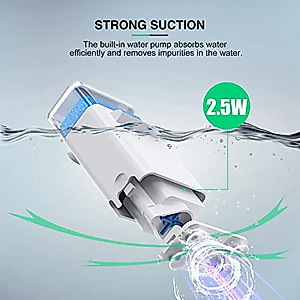 SILICAR Turtle Tank Filter,Aquarium Waterfall Filter Low Level Water Clean Pump for Small Fish Tank Amphibian Frog Crab Habit, 2.5W (M)