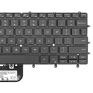 Replacement Keyboard for Dell XPS 13 9380 9370 9305 7390 Series Laptop, Dell XPS 13 9380 9370 9305 Laptop Keyboard with Backlit US Layout, Black