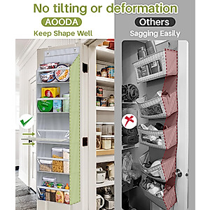 AOODA 2 Pack Over the Door Organizer, Large Capacity Closet Door Hanging Organizer, Clear Deep Pockets Baby Organizer Storage for Nursery, Bathroom, Bedroom, Pantry, Diapers (Grey)