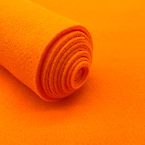 Acrylic Felt Fabric Pre Cuts, 1 Yard, 72 by 36 inches in Length by Ice Fabrics - Light Orange