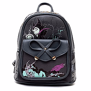 KBNL Villains - Maleficent 11inch Vegan Leather Mini Backpack - A21728,Multicoloured,Medium