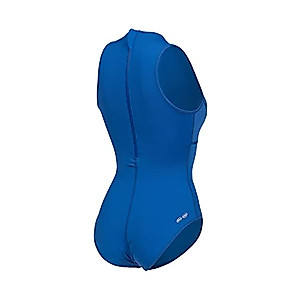 Arena Women's Standard Team Swimsuit Waterpolo Solid, Royal-White, 34