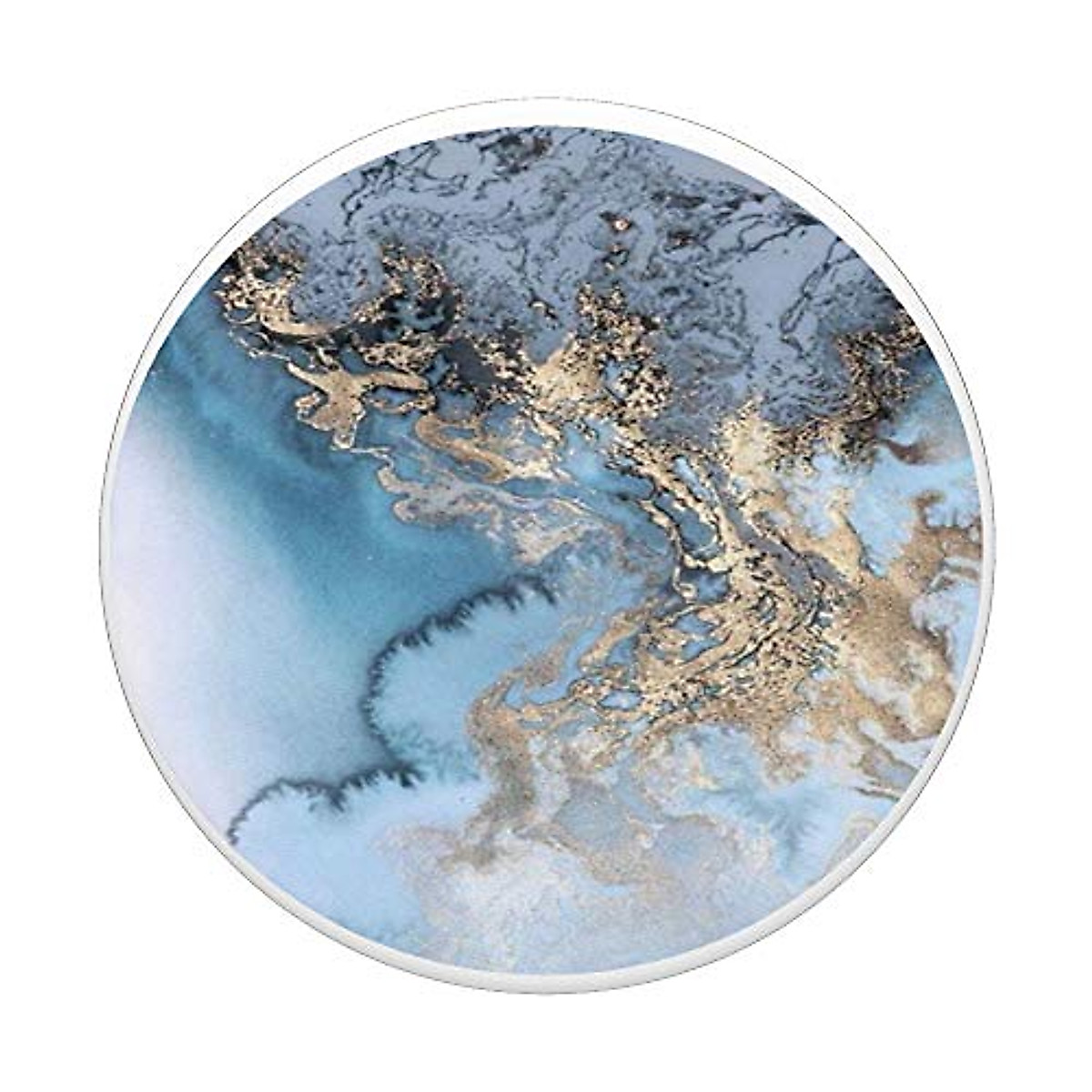 Trendy Cool Blue Teal Watercolor Pink White Gold Gift PopSockets PopGrip: Swappable Grip for Phones & Tablets
