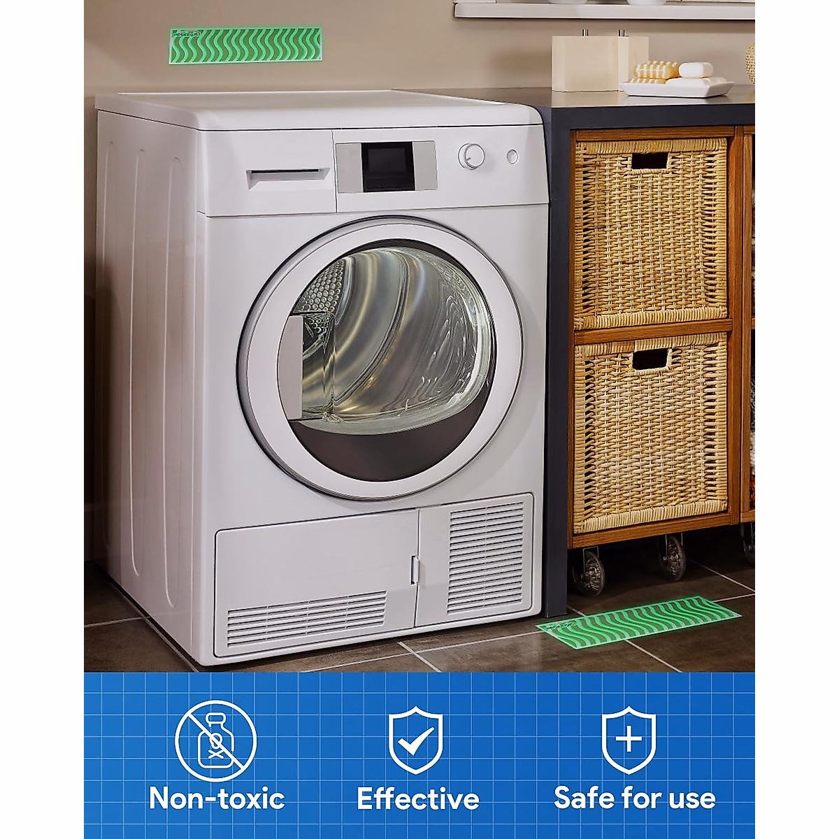 Large Roach Insect Traps 30 Pack, Trap & Kill Indoor Crawling Crickets, Scorpions, Cockroaches, Bugs, Spiders, Centipedes, Mice Glue Boards, On-Wall Insect Catcher, Pre-Baited Fruity Scent