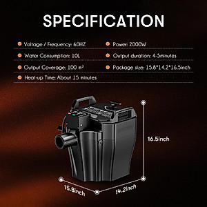 MOKA SFX 2000w Dry Ice Low Lying Fog Machine Effect with Tube for Indoor Outdoor Stage Wedding Party Club