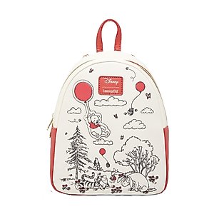 Loungefly Disney Winnie The Pooh Balloons Mini Backpack RED