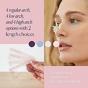 Trio Beauty Original Brow Stencil Kit with 12 Stencils | Perfect Brows in Seconds | 15-pc Eyebrow Stamp Stencil Kit with Fully Waterproof Eyebrow Pomade and Dual Ended Sponge Brush | Dark Brown