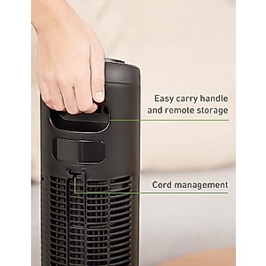 HOLMES 42" SmartConnect WI-FI Digital Tower Fan, ClearRead Display, Alexa Voice Control, 90° Oscillation, 5 Speeds, 4 Modes, 8-Hour Timer, Home, Bedroom or Office, Remote Control, Matte Black