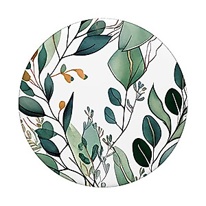 Eucalyptus Floral Boho Flower Blossom Branches Leaves Art PopSockets Swappable PopGrip