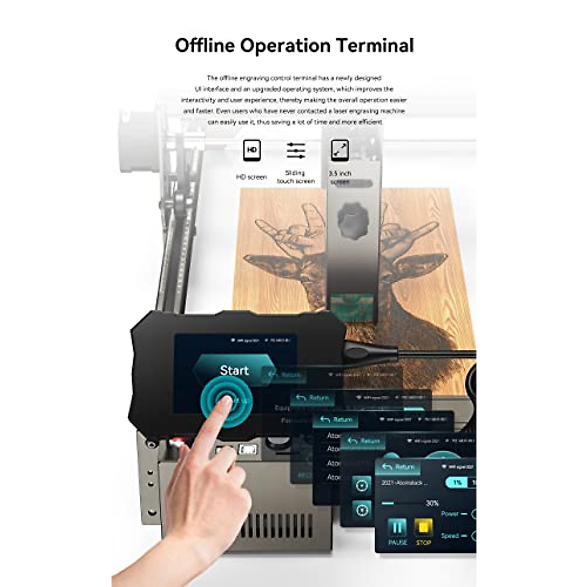 ATOMSTACK Laser Engraver S10 Pro, 10W Output Power Engraving Cutting Machine with 0.06 * 0.08mm Dual Compressed Spot for Wood and Metal, Acrylic, Leather, Black