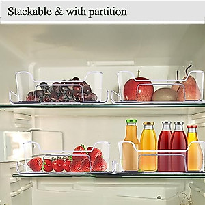 LazyWomen 2 Pack Clear Drawer Organizers with Dividers, Pantry Organizers and Storage, Under Sink Organizer Closet Organizer, for Cosmetic Skincare Kitchen Storage (2 Pack - 3 Tier)