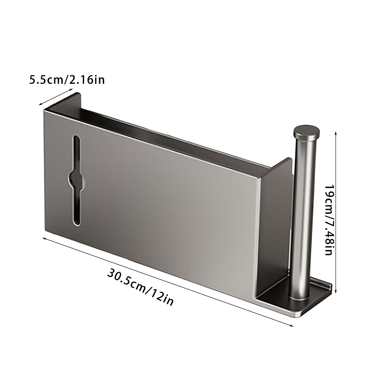 KATAZO Convenient Kitchen Cabinet Organiser for Foil and Sandwich Bags Cupboard Door Storage Box Wall Mounted Bathroom Rack