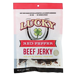 Lucky Beef Jerky - 3oz Slab (Red Pepper, 1 Pack)