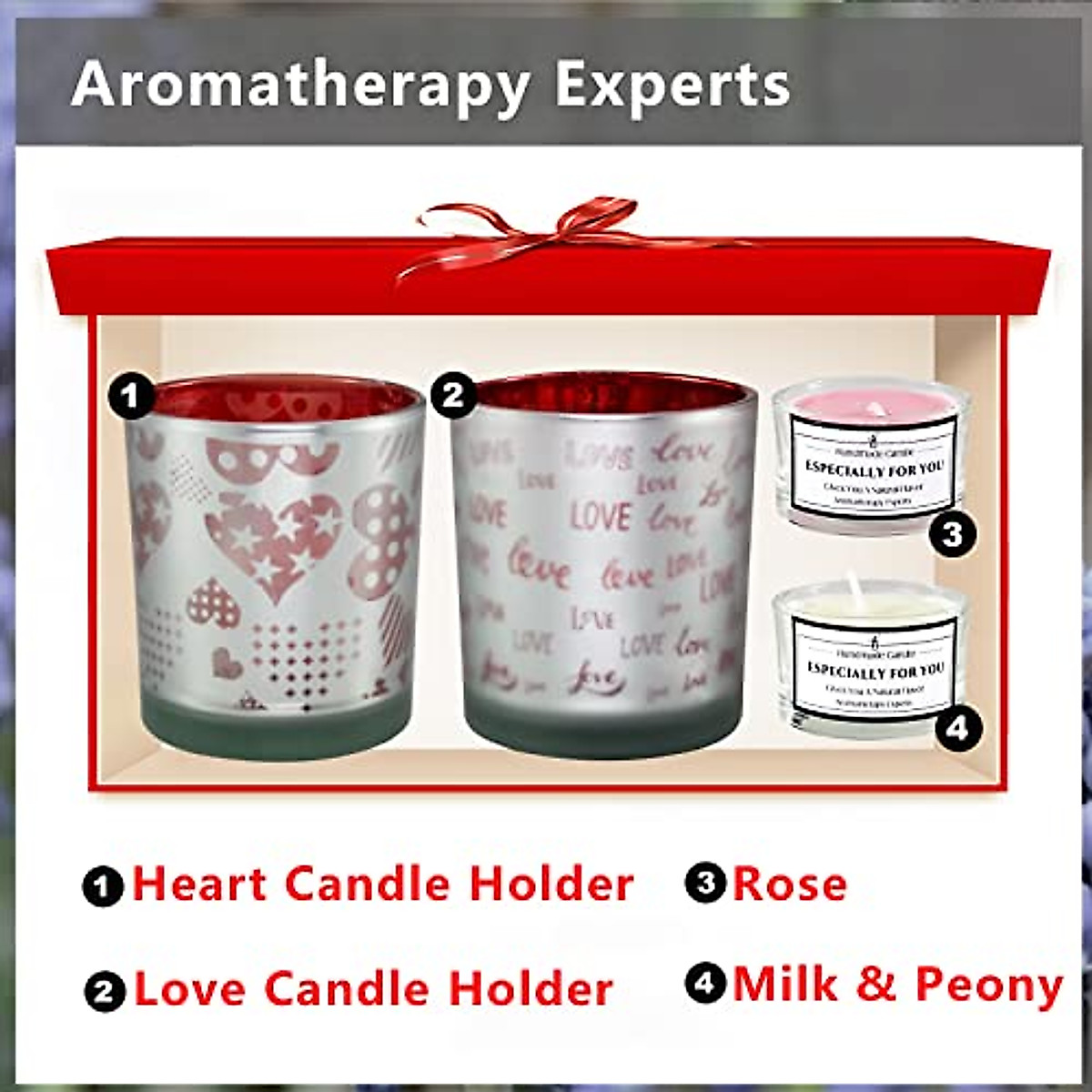 Candles Gifts for Women,Lovely Candle Holder with Scented Candles for Home Scented,Birthday Gifts for Women,Her,Girlfriend,Wife,Mom,Friends