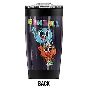 Amazing World of Gumball Gumball Spray Stainless Steel Tumbler 20 oz Coffee Travel Mug/Cup, Vacuum Insulated & Double Wall with Leakproof Sliding Lid | Great for Hot Drinks and Cold Beverages