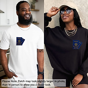 Patch Party Club "World Traveler," Gold Passport Patch, Unisex Iron-on Embroidered Patch, Melanin Travels, 3"inch x 3" Patch