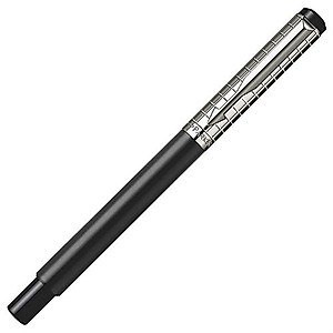 Parker Vector Black SS Chiselled Rollerball Pen - 1774550
