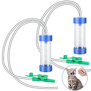 2 Pcs Mucus Trap for Puppies Suction Catheter Suction Device with Mucus Trap for Extracting Liquid or Mucous from Animal's Nose and Mouth for Small Animal, 25 Ml, 8 FR