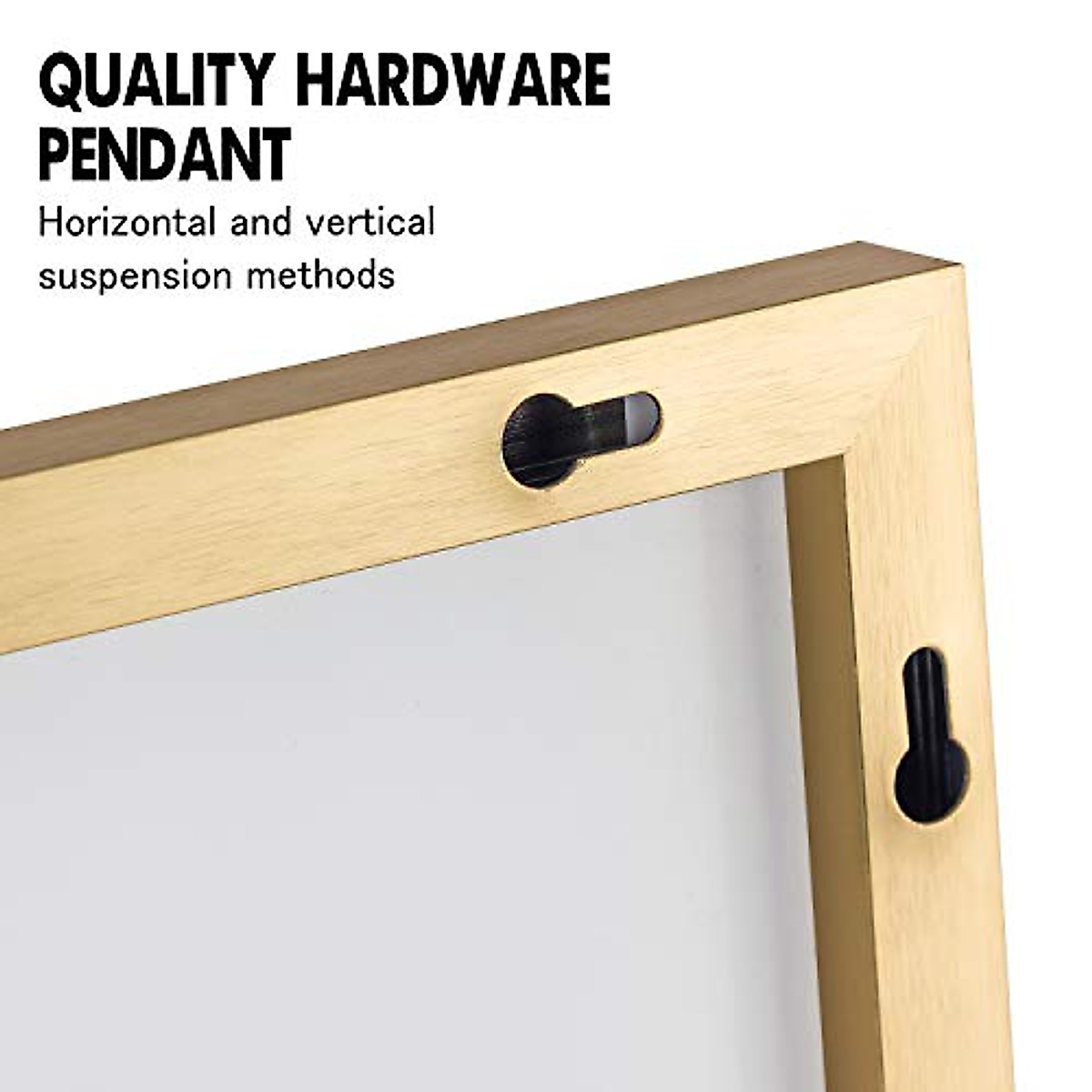 KIAYACI Wall Mirror Full Length Full Body Mirror Bedroom Dressing Mirror Standing Hanging or Leaning Against Wall Aluminum Alloy Frame(Gold, 43" x 16")