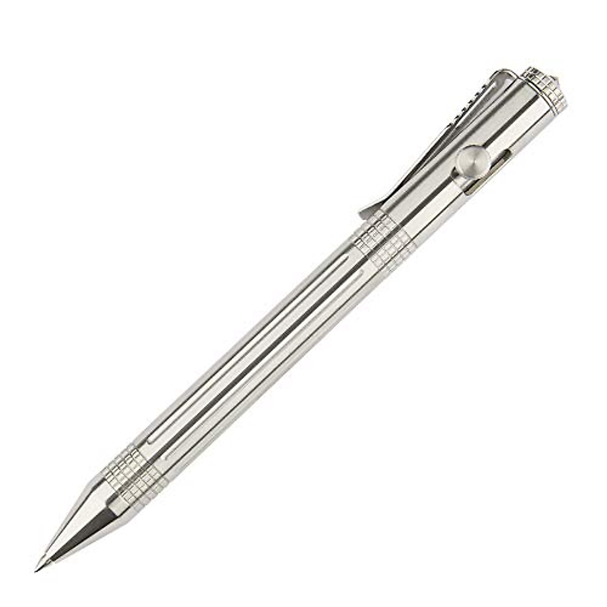 SMOOTHERPRO Bolt Action Pen Stainless Steel Pen with Decent Durable Stainless Steel Pen Clip Military Design for EDC Outdoor Office Signature (SST331)