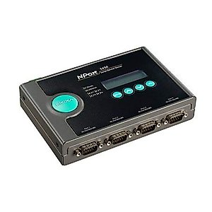 MOXA NPort 5450-4 Ports Device Server, 10/100 Ethernet, RS-232/422/485, DB-9, 15KV ESD, Without 110V Power Adapter