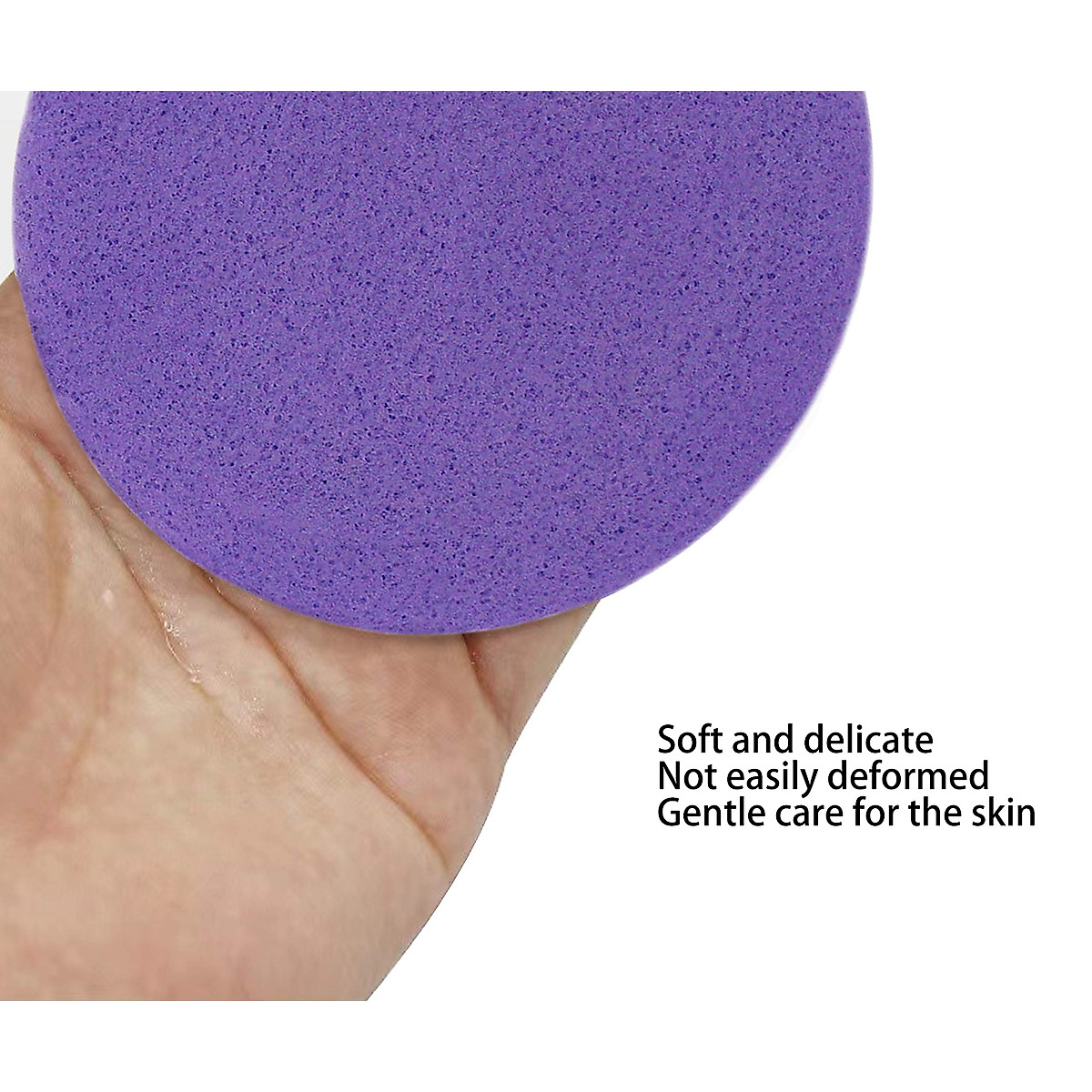 Facial Sponge Compressed 60 Counts Face Sponge Pads Exfoliating Spa Sponges for Facial Cleansing PVA Professional Face Cleanser Makeup Removal