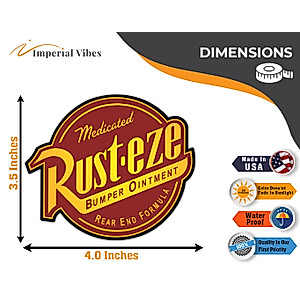 IMPERIAL VIBES – Rust-Eze Sticker – Vinyl Decal for Car, Truck, and Van – Removable Indoor and Outdoor Use for Laptop Sticker – Waterproof Decal for Window and Waterbottle – Pack of 2 Imp 46