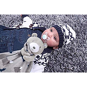 Minky Animal Snuggler Lovey Blanket for Kids, Babies, Boys, Girls, Gender Neutral Security Blanket with Stuffed Animal (Beloved Snowcap Bear)