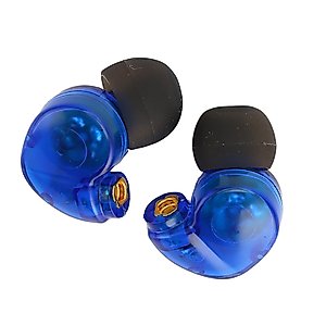 ASHATA for SE215 Wired Sound Isolating Earbuds Head, 1 Pairs of Pluggable Replacement Stereo Earphone Head for SE315 SE535 SE215, with MMCX Interface (Clear Blue)