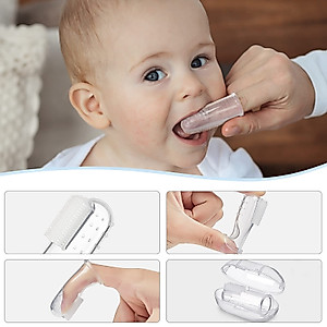 haakaa Training Toothbrush Set Oral Care Kit, Soft Silicone Toothbrush for Baby, Infants, Toddlers & Kids, SUVA Grey