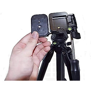 80" Inch Elite Series Professional Heavy Duty w/Angled Legs, Action Camcorder Tripod for DSLR Cameras + Microfiber Cloth