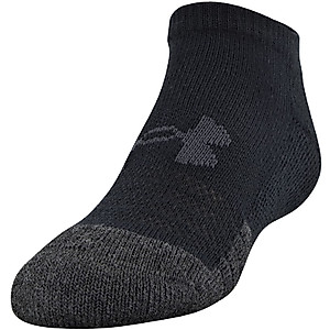 Under Armour Unisex-Child Performance Tech No Show Socks, Multipairs, Black (3-Pairs), Small