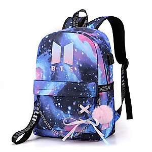 Fashion School Bookbag Merichandise USB Charging Students Bag Daypack Laptop Bag,Suitable for Girls