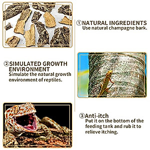 kathson 4PCS Cork Tile Background Bark 11.6”Lx7.7”W Terrarium Backdrop Wall Decor Natural Reptile Climbing Mat Habitat Decor for Spider Gecko Lizard Chameleon Bearded Dragon Turtle Snake