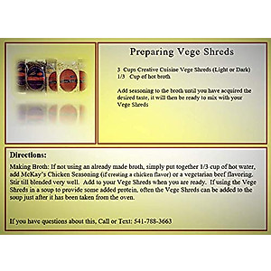 Vege Shreds Dark, Veggie Shreds, Veggie Meat (7 ounce package)