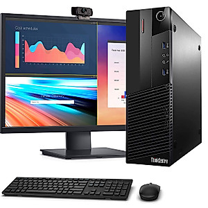 Lenovo M93P SFF Computer Desktop PC, Intel Core i7 3.4GHz, 16GB Ram, 128GB M.2 SSD, 1TB HDD, Wireless Keyboard & Mouse, WiFi | Bluetooth, New 1080p Webcam, 22" FHD LED Monitor, Win 10 Pro (Renewed)