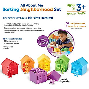 Learning Resources All About Me Sorting Neighborhood - 42 Pieces, Ages 3+ Toddler Social Emotional Toys, Fine Motor & Sorting Skills, Montessori Toys, Preschool Learning Toys,Back to School Gifts