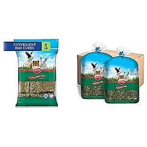 Kaytee Timothy Hay Blend Cubes and 12 Timothy Hay