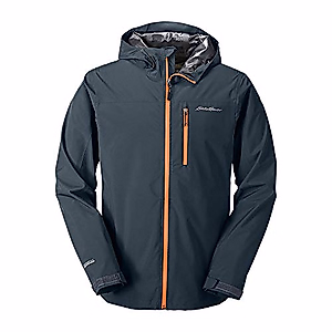 Eddie Bauer Men's Cloud Cap Stretch 2.0 Rain Jacket, Waterproof, Storm, Large