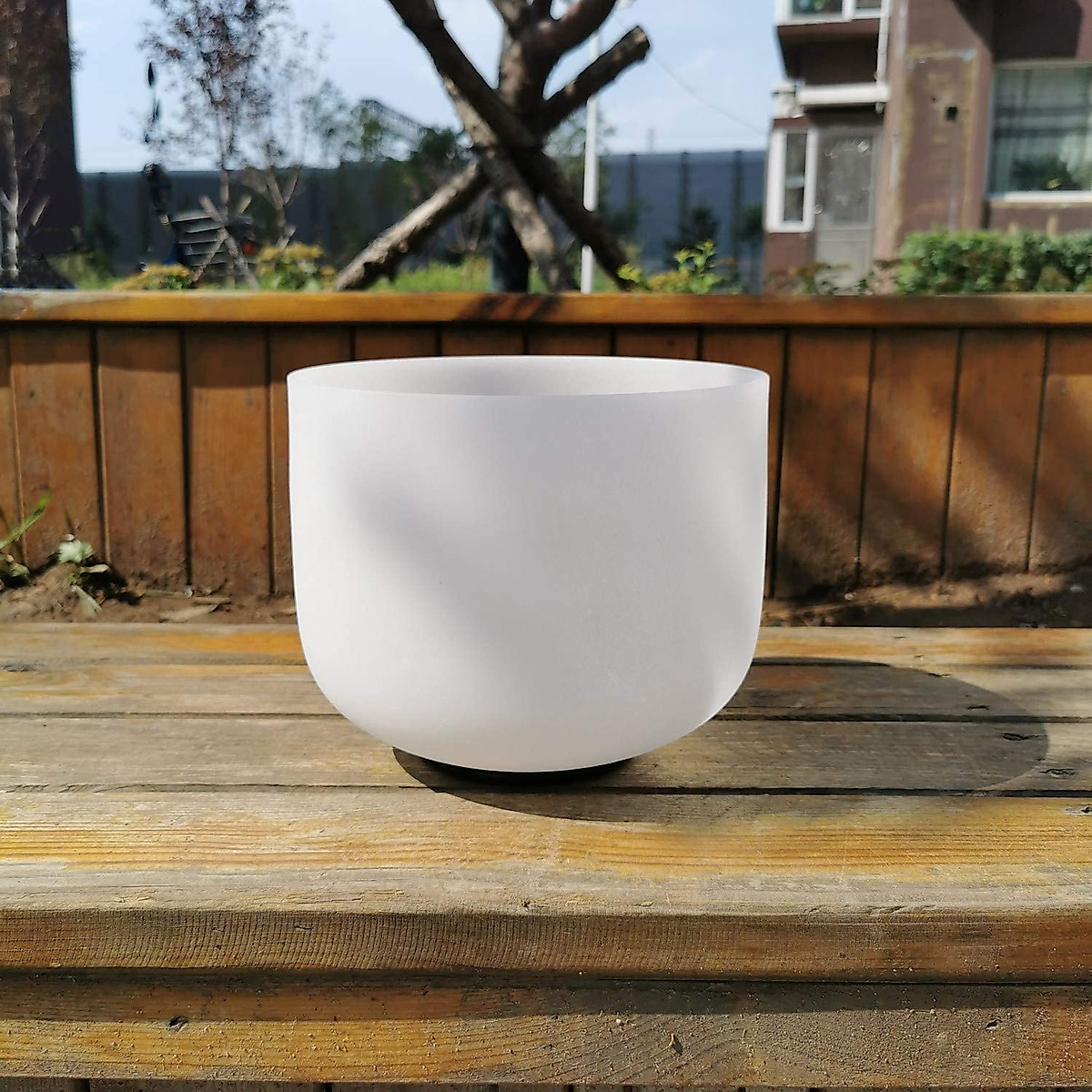 KVKA Quartz Crystal Singing Bowl (C Note Root Chakra) for Sound Healing,Meditation, Sound Therapy, 10 Inch With Carrying Case,Suede Striker for Yoga Sound Healing