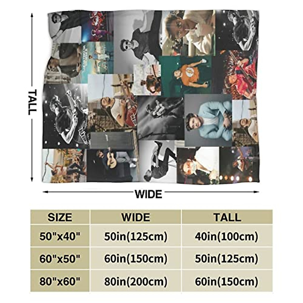 DanaJLessard Flannel Blanket Niall Singer Horan Throws Blanket Fleece Air Conditioning Blankets All Season 60"x50"