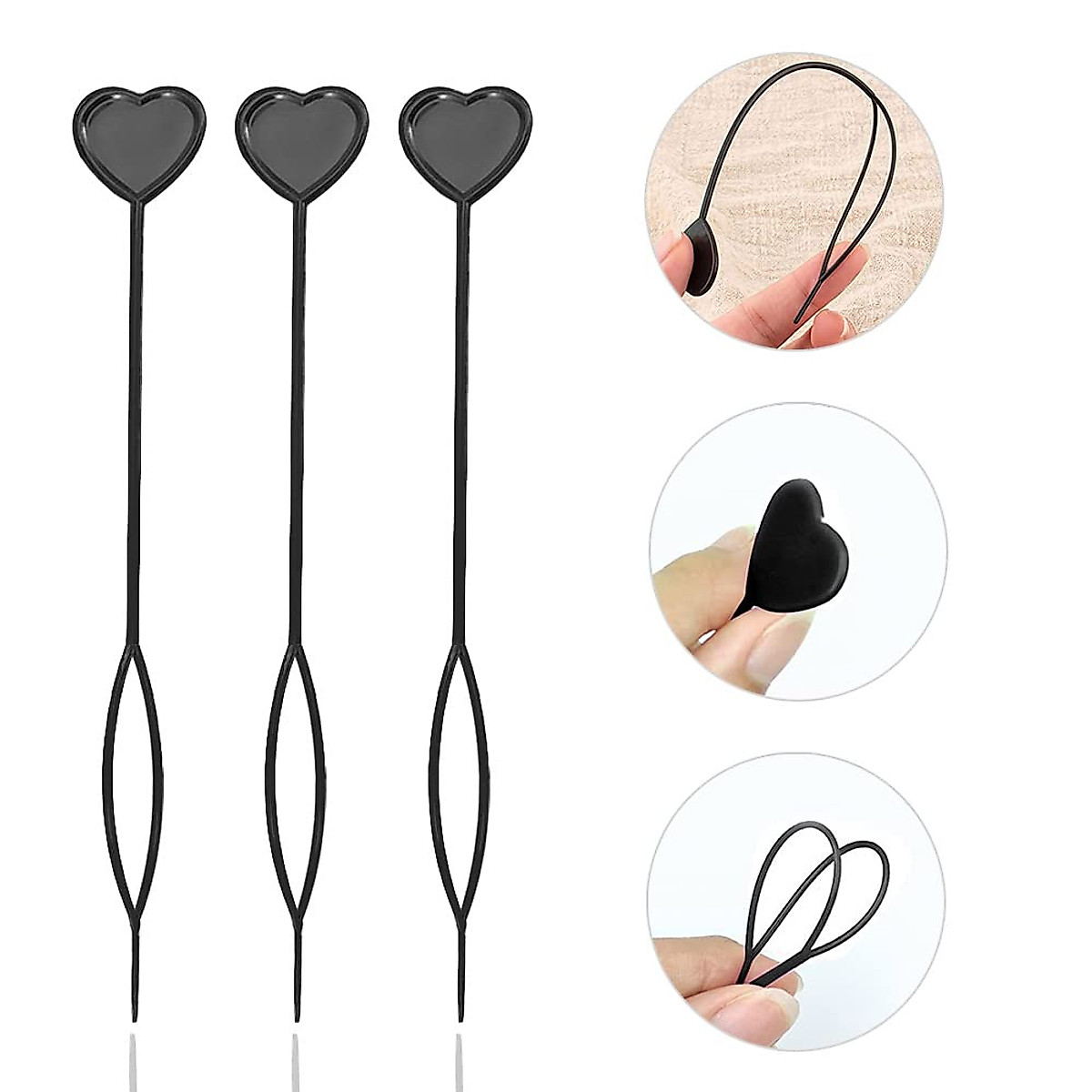 MagiDeal Quick Beader for Loading Beads/Automatic Hair Beader (6 Pack, Black)