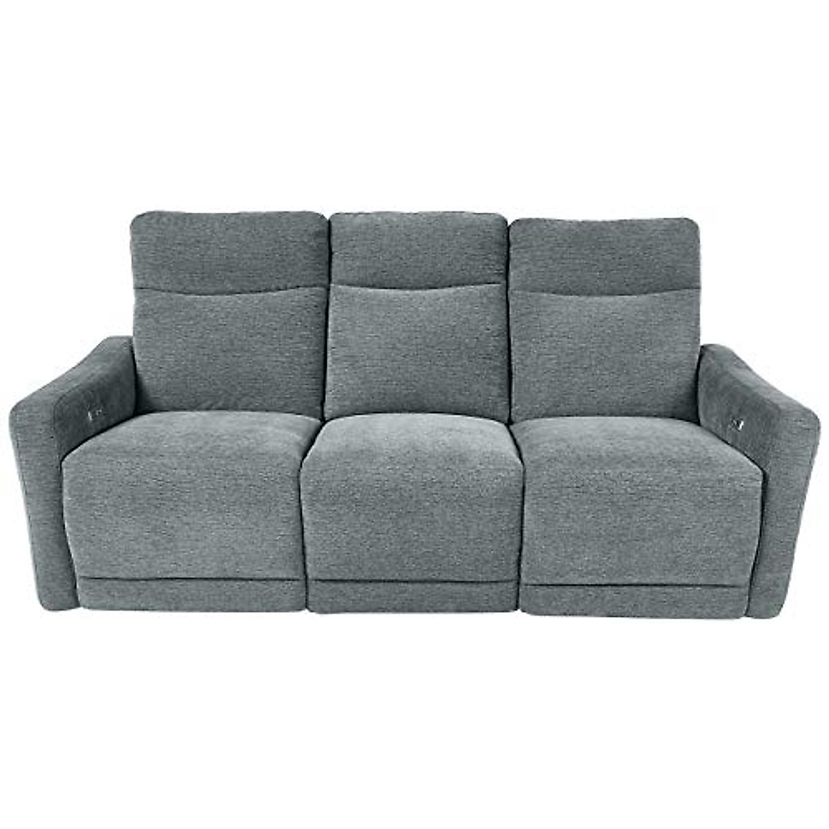Homelegance Edition 78" Fabric Power Double Lay-Flat Reclining Sofa, Dove