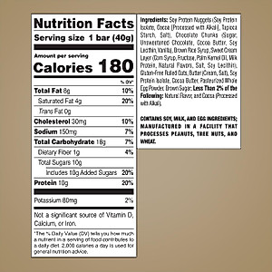 ZonePerfect Protein Bars, 10g Protein, Gluten-Free, Nutritious Snack Bar, Oatmeal Chocolate Chunk, 20 Bars