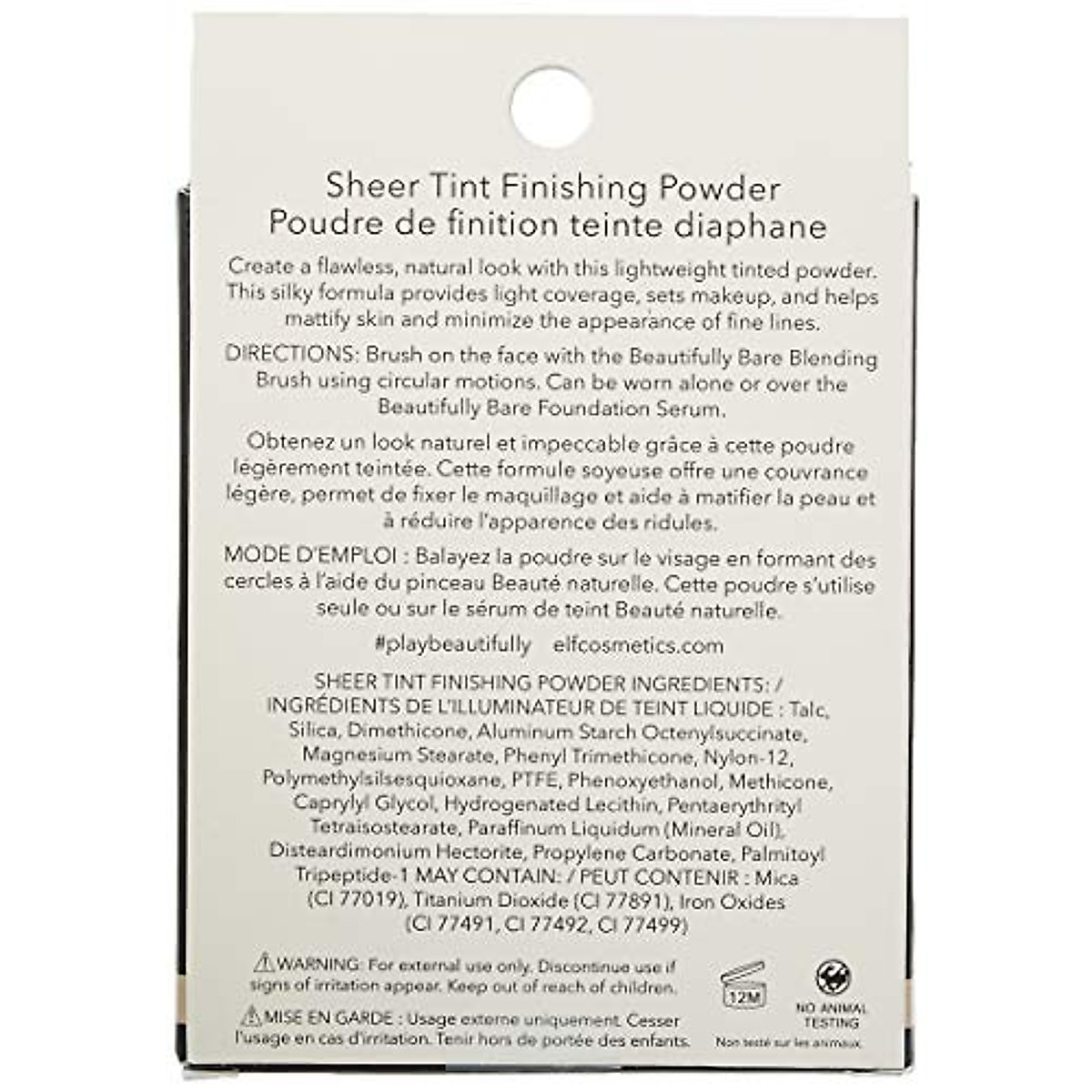 e.l.f, Beautifully Bare Sheer Tint Finishing Powder, Mattifying, Silky, Light Coverage, Long Lasting, Controls Shine, Creates a Flawless Face, Medium/Dark, All-Day Wear, 0.33 Oz