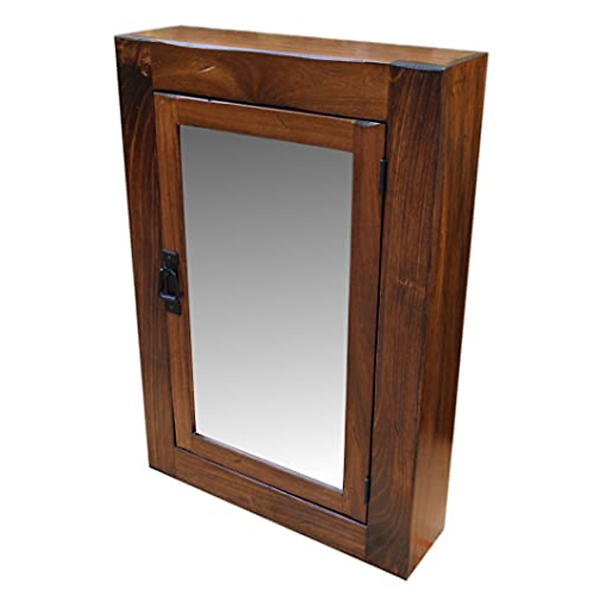 D&E Wood Girona Rustic Mission Medicine Cabinet/Medium Walnut Finish