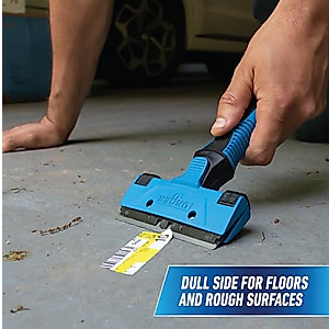 Unger 987300, 12 inch Professional 4" All-Purpose Scraper Replacement Blades (10 pack), Window, Glass, & Floor Scraper, Adhesive, Paint, Sticker, and Gum Removal, Dual-Sided, 10 Count