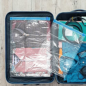 Veemoon Compression Bags 10pcs Travel Space Saver Bags Vacuum Storage Bags Roll-up Sealer Bags No Vacuum Pump Needed for Clothes Bedding Luggage Packing