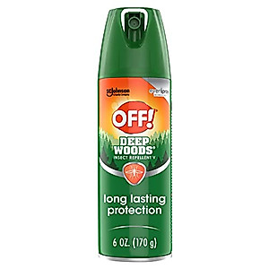 OFF! Deep Woods Insect Repellent Aerosol, Bug Spray with Long Lasting Protection from Mosquitoes, 6 oz